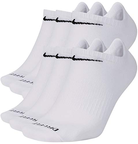 Nike Everyday Plus Lightweight No-Show Socks (6 Pair) White - Medium