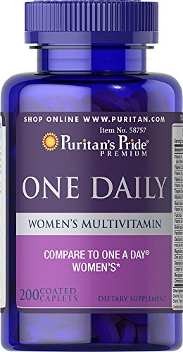 Puritans Pride One Daily Women's Multivitamin with Zinc, Supports Immune Health, 200 Count