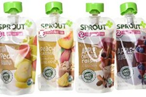 Sprout Organics, 6+ Months Variety Pack with Fruit, Veggie & Grain Pouches, 3.5 oz (12-count)