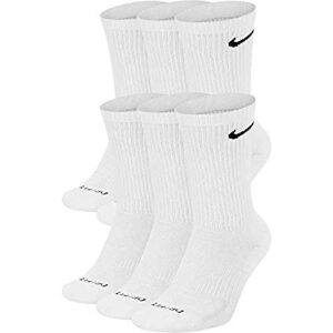 nike everyday plus cushioned training crew socks (6 pack)