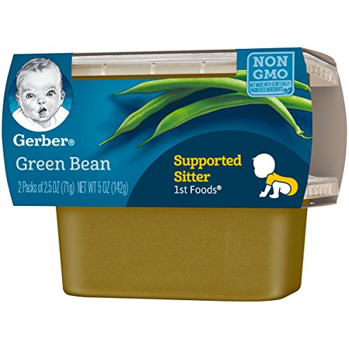 Gerber 1st Foods Green Beans, 2.5 Ounce Tubs, 2 Count (Pack of 8)