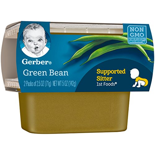 Gerber 1st Foods Green Beans, 2.5 Ounce Tubs, 2 Count (Pack of 8)