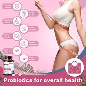 Probiotics-for-Women, Probiotics and Prebiotics, Cranberry and D-Mannose, 50-Billion-CFUs, Organic Probiotics for Digestive Health/Gut Health/Immune Booster/Weight Management, Women's Probiotics