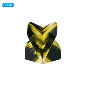 PATIKIL Dart Flights, 9 Pack PET Standard Darts Accessories Replacement Parts for Soft Tip Steel Tip, Black, Yellow