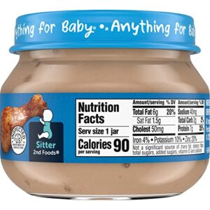 Gerber Mealtime for Baby 2nd Foods Baby Food Jar, Chicken & Gravy, Non-GMO Pureed Baby Food with Essential Nutrients, 2.5-Ounce Glass Jar (Pack of 12 Jars)