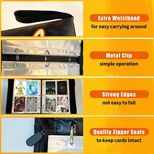 Mttaaumm Card Binder for PTCG Cards, 400 Pockets Trading Card Holder Collection Album with Sleeves - Gifts for Boys & Girl