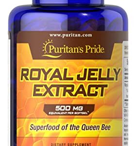 Puritan's Pride Royal Jelly 500 mg-120 Softgels (Packaging May Vary)