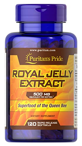 Puritan's Pride Royal Jelly 500 mg-120 Softgels (Packaging May Vary)