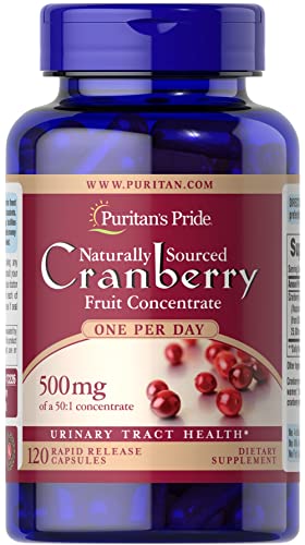 Puritan's Pride One A Day Cranberry Capsules, 120 Count (Pack of 2)