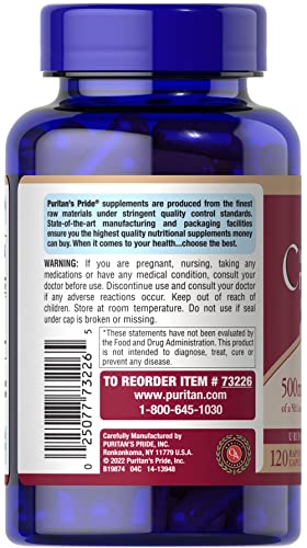 Puritan's Pride One A Day Cranberry Capsules, 120 Count (Pack of 2)