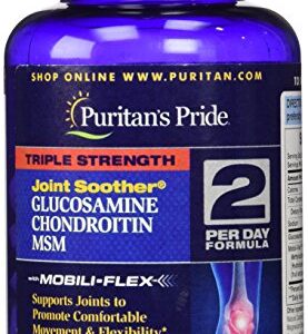 Puritan's Pride 2 Pack of Triple Strength Glucosamine, Chondroitin & MSM Joint Soother Puritan's Pride Triple Strength Glucosamine, Chondroitin & MSM Joint Soother-90 Caplets