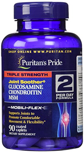 Puritan's Pride 2 Pack of Triple Strength Glucosamine, Chondroitin & MSM Joint Soother Puritan's Pride Triple Strength Glucosamine, Chondroitin & MSM Joint Soother-90 Caplets