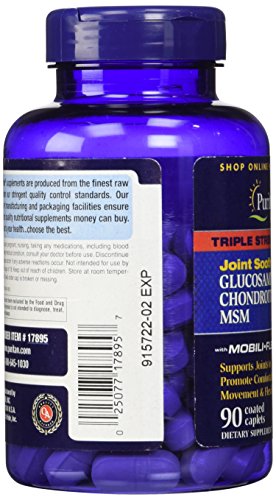 Puritan's Pride 2 Pack of Triple Strength Glucosamine, Chondroitin & MSM Joint Soother Puritan's Pride Triple Strength Glucosamine, Chondroitin & MSM Joint Soother-90 Caplets