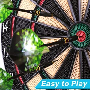 Electronic Dart Board, Soft Tip Dartboard Set with 6 Darts 50 Soft Tips, LCD Display, Power Adapter, Throw Line