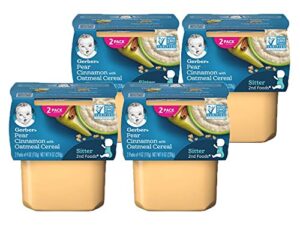 gerber 2nd foods – pears & cinnamon with oatmeal (pack of 4)