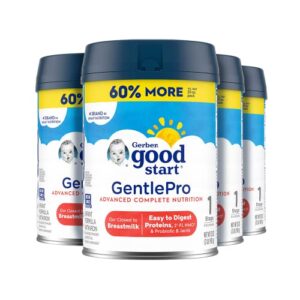 gerber good start baby formula powder, gentlepro probiotics, stage 1, 32 ounce (pack of 4)