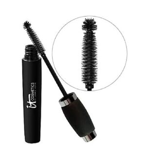 IT Cosmetics Hello Lashes 5-in-1, Black - Volumizing Mascara, Lash Primer, Lash Serum, Lash Tint & Lash Curler - With Collagen, Biotin & Peptides - 0.33 fl oz (1 Count)