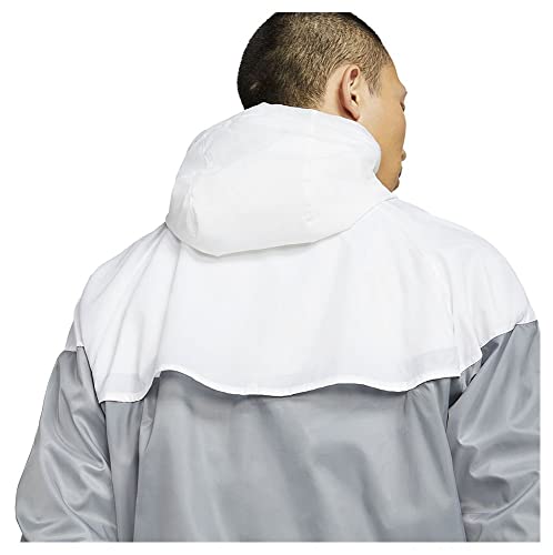 Nike Sportswear Windrunner Men's Hooded Jacket (as1, alpha, s, regular, regular, Smoke Grey/White/Smoke Grey/Black, Small)