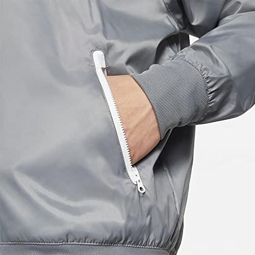 Nike Sportswear Windrunner Men's Hooded Jacket (as1, alpha, s, regular, regular, Smoke Grey/White/Smoke Grey/Black, Small)