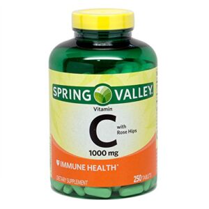 spring valley – vitamin c 1000 mg with rose hips, 250 tablets