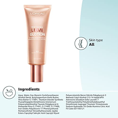 L'Oreal Paris Makeup True Match Lumi Glotion Natural Glow Enhancer Lotion, Medium, 1.35 Ounces