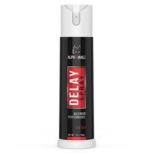 alphamale premium delay spray – climax control and desensitizing spray for men – with lidocaine – advanced numbing spray to increase duration in bed – 30ml