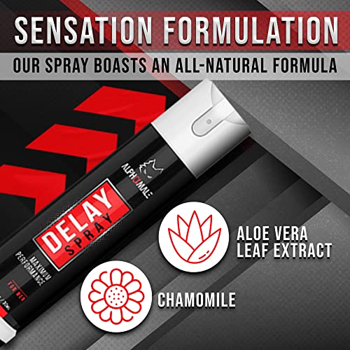 AlphaMale Premium Delay Spray - Climax Control and Desensitizing Spray for Men - with Lidocaine - Advanced Numbing Spray to Increase Duration in Bed - 30mL