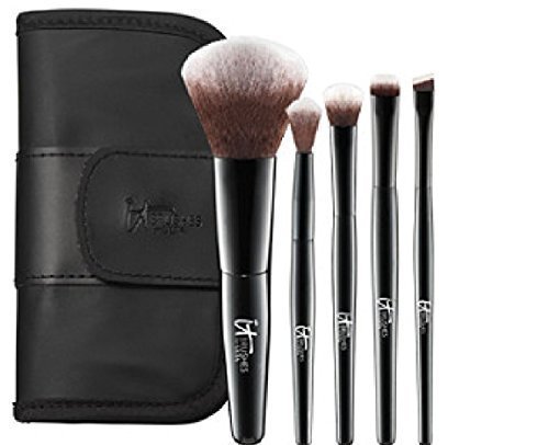 It Cosmetics Your Face & Eye Essentials Mini 5 Piece Travel Brush Set by It Cosmetics