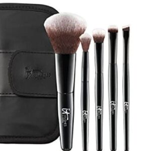 It Cosmetics Your Face & Eye Essentials Mini 5 Piece Travel Brush Set by It Cosmetics