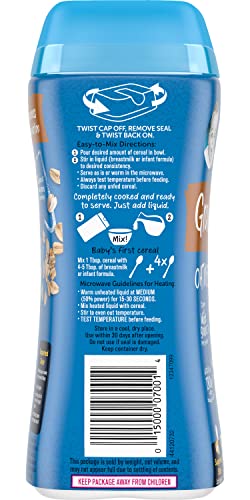 Gerber Cereal for Baby 1st Foods Grain & Grow Oatmeal Cereal, Made with Whole Grains & Essential Nutrients, Non-GMO, For Supported Sitters, 8-Ounce Canister (Pack of 3)