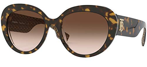 BURBERRY BE 4298 382713 Havana Plastic Cat-Eye Sunglasses Brown Gradient Lens