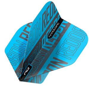 red dragon hardcore xt blue and black dart flights – 4 sets per pack (12 dart flights in total)