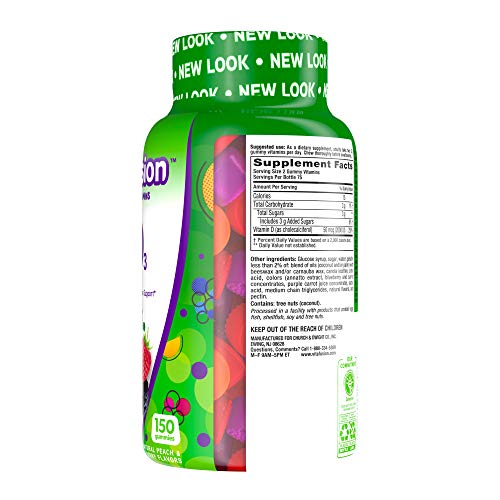 Vitafusion Vitamin D3 Gummy Vitamins, 50Mcg Per Serving, Immune System Support, Delicious Peach and Berry Flavors, 150 Ct (75 Day Supply), from America’s Number One Gummy Vitamin Brand