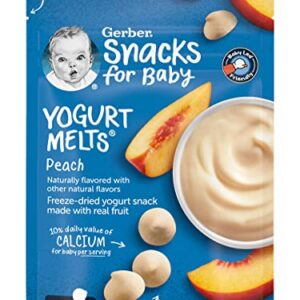 Gerber Yogurt Melts, Variety Pack, Mixed Berry + Peach + Banana Vanilla, 1oz (Pack of 7)