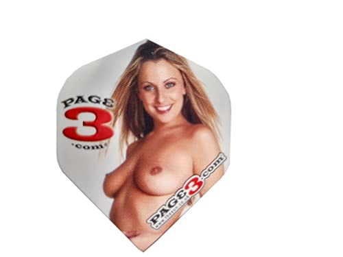 abcdarts Unisex - Adult Page3 Erotic Dart Flights, Black, Rose, Blue, Classic