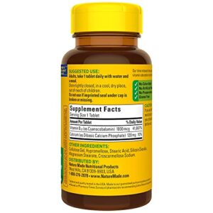 Nature Made Vitamin B12 1000 mcg Time Release Tablets, 75 Count (Packaging May Vary)