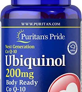 Ubiquinol 200mg, Supports Heart Health, 60 Softgels by Puritan's Pride