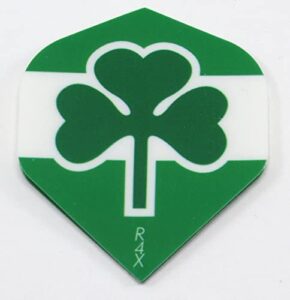 us darts ruthless r4x ireland, irish, eire, clover standard dart flights – 3 sets (9 flights) – ex-tough, 100 micron