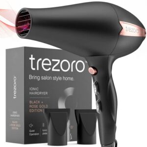 𝗪𝗜𝗡𝗡𝗘𝗥 𝟬𝟲/𝟮𝟮* 𝟮𝟮𝟬𝟬𝗪 ionic salon hair dryer – professional blow dryer – lightweight travel hairdryer for normal & curly hair includes volume styling nozzle