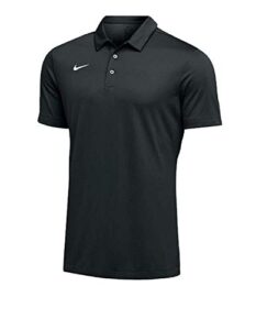 nike mens dri-fit short sleeve polo shirt (large, black)