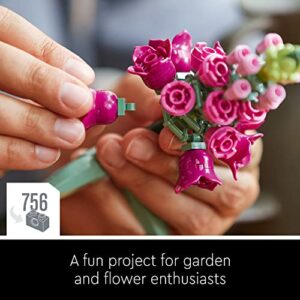 LEGO Icons Flower Bouquet 10280 Artificial Flowers, Set for Adults, Decorative Home Accessories, Gift for Her and Him, Botanical Collection