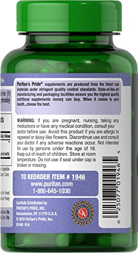 Puritans Pride Milk Thistle 4:1 Extract 1000 Mg (Silymarin) Softgels, 180 Count