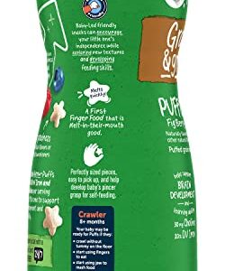 Gerber Organic for Baby Grain & Grow Puffs, Fig Berry, Non-GMO & USDA Organic Puffed Grain Snack for Crawlers, Baby-Led Friendly, 1.48-Ounce Canister (Pack of 3)