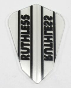 us darts 3 sets (9 flights) ruthless clear fantail dart flights – 100 micron – ex-tough