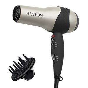 revlon turbo hair dryer | 1875 watts of maximum shine, fast dry (silver)