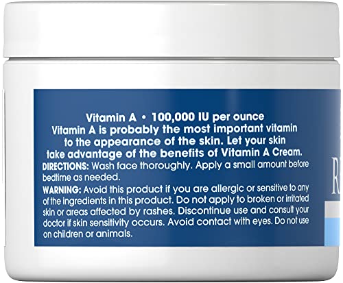 Puritans Pride Retinol Cream (Vitamin A 100,000 Iu Per Ounce), 8 Ounce