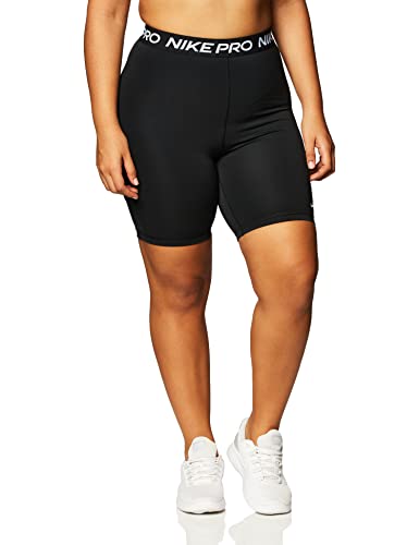 Nike Pro 365 Women's High-Rise 7" Shorts, Black/White, Small