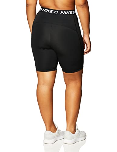 Nike Pro 365 Women's High-Rise 7" Shorts, Black/White, Small