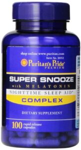 puritan’s pride super snooze with melatonin rapid release capsules,100 count