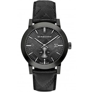 burberry watch made black leather bu9906